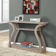 Pemberly Row 47" Three Tier Hall Console Accent Table in Dark Taupe ...