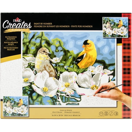 Paint By Number Kit 16"X20"-Gold & White | Walmart Canada