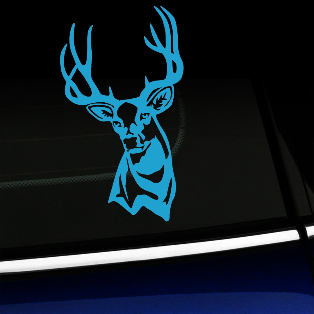 Mule Deer Buck - Vinyl Decal - Choose Color - [ICE BLUE] - Walmart.com