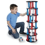 YardGames Giant Tumbling Timbers Wood Stacking Game with 56 Stained ...