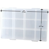 The Beadery Small Bead Keeper Box 12 Compartments Clear Plastic 7.5x5x1 ...