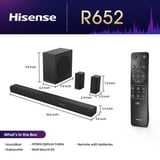 Hisense 5.1 Ch Soundbar R652 with a total of 440W output, Rear Surround ...