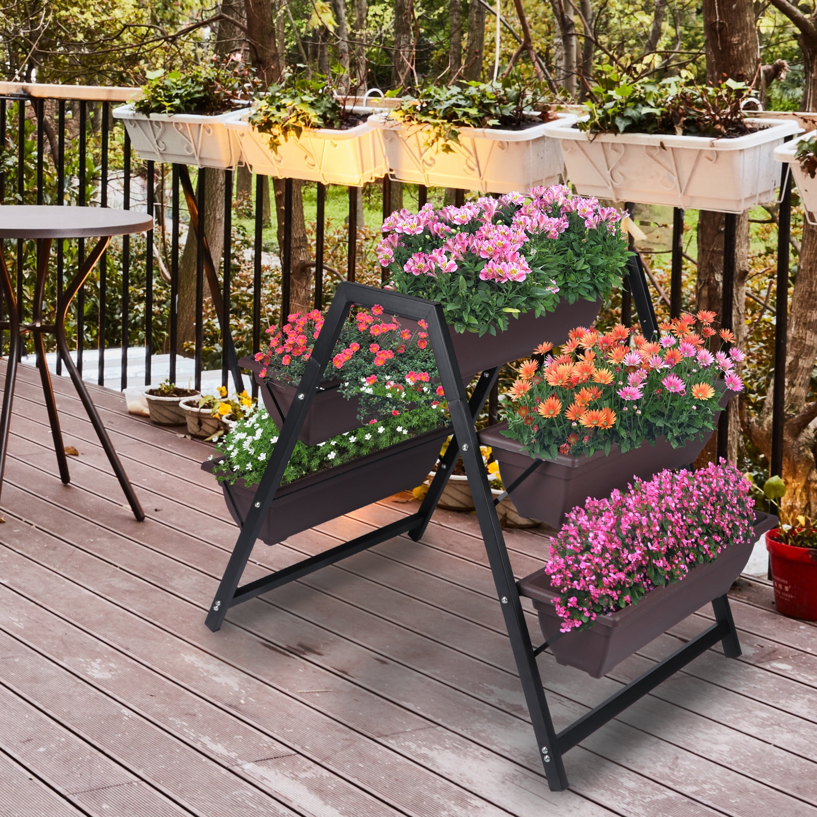 5Layers Vertical Elevated Garden Bed Freestanding Planter Stand ...