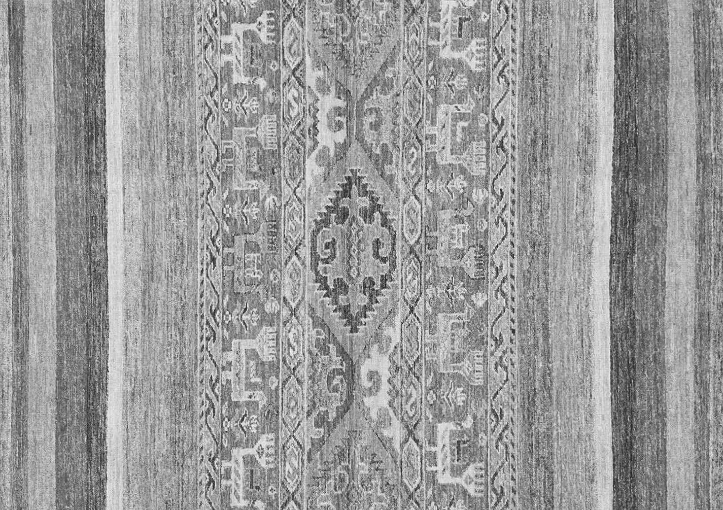 Ahgly Company Indoor Rectangle Abstract Gray Modern Area Rugs, 2' x 5 ...