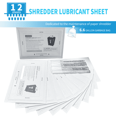 Paper Shredder Lubricant Sheets, Shredder Sharpening & Lubricating ...
