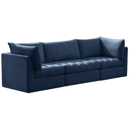 Meridian Furniture Jacob Navy Velvet Modular Sofa | Walmart Canada