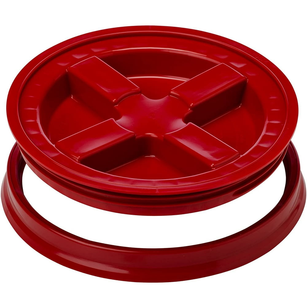 Gamma Seal Screw On Bucket Lids - For 5 Gallon Buckets - Red - Lid Only ...