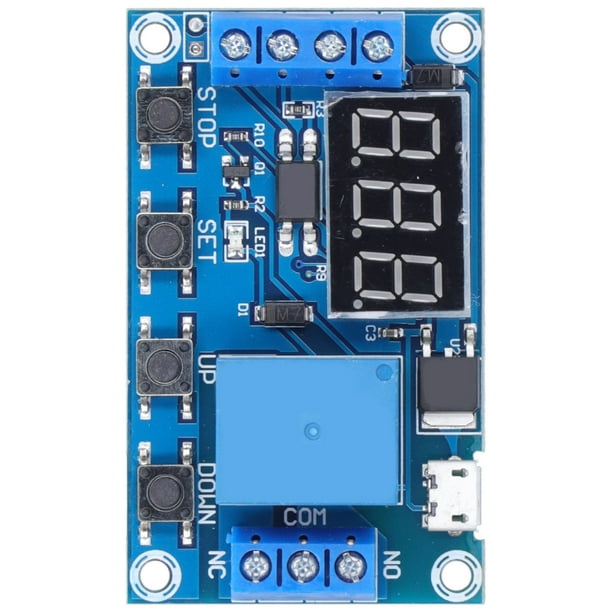 Timer Relay, Relay Module One Key Emergency Stop Opto-Isolator Delay-Off Cycle Timer DC 6-30V ...