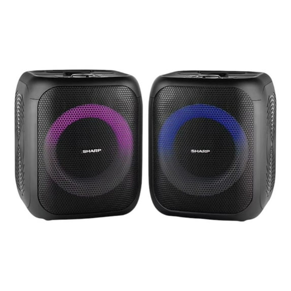 Open Box Sharp 8" Bluetooth Party Speaker 2- pack, 400W peak power, 8 ...