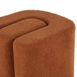 DecMode 18" x 18" Copper Polyester S- Shaped Ottoman with Connected ...