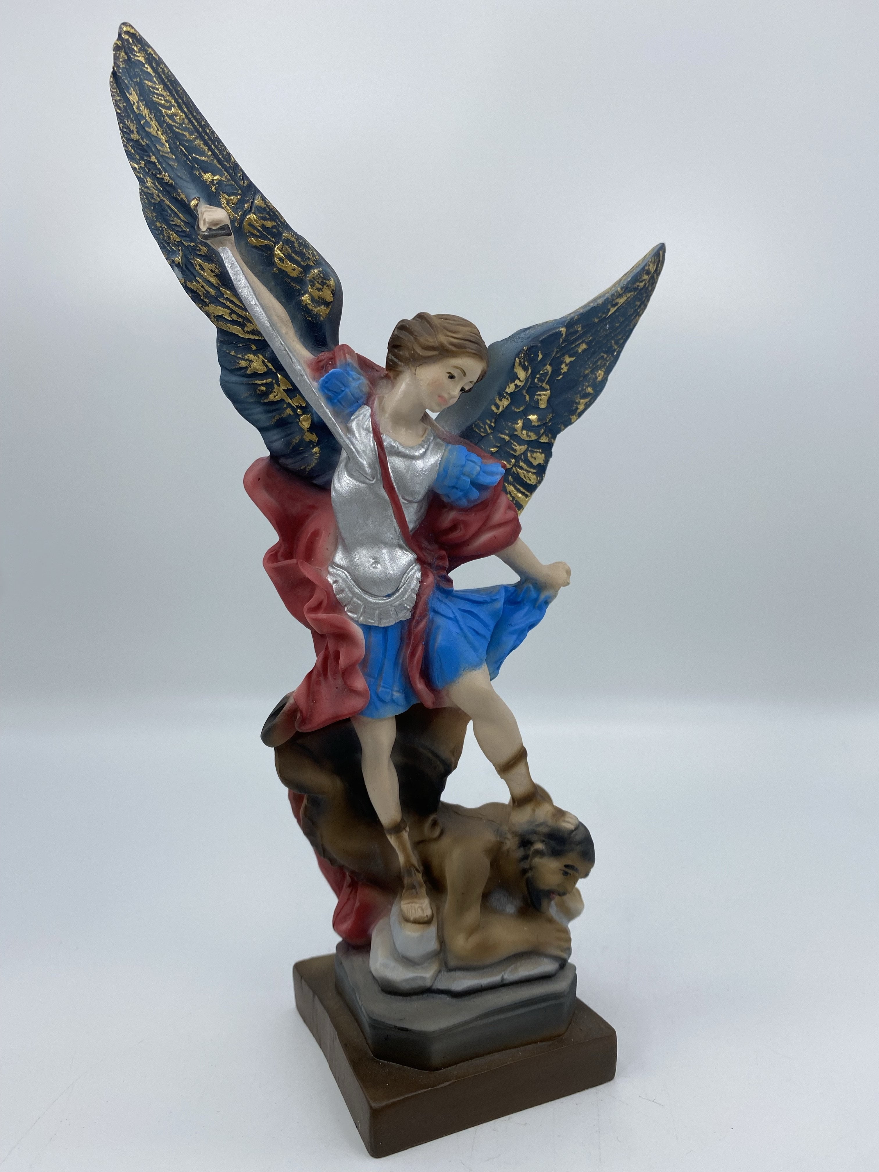 Saint Michael The Archangel Navy Blue & Gold Wings by The Faith Gift ...