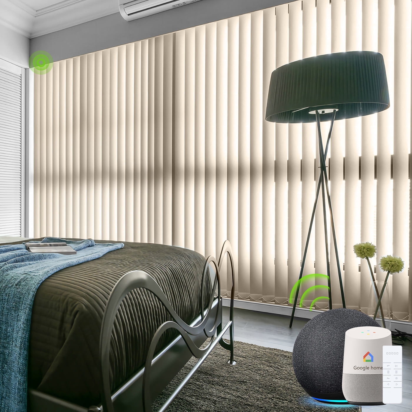 Yoolax Motorized Vertical Blind Smart Vertical Window Blinds Light ...