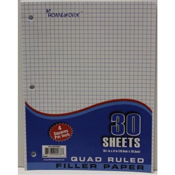 A Plus Homework 2291569 Quad Ruled Filler Paper, Case of 48 - Walmart ...