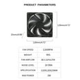 12cm 12025 Fan 12V 120x120x25mm Fan Brushless Cooling Fan Large 4PIN ...
