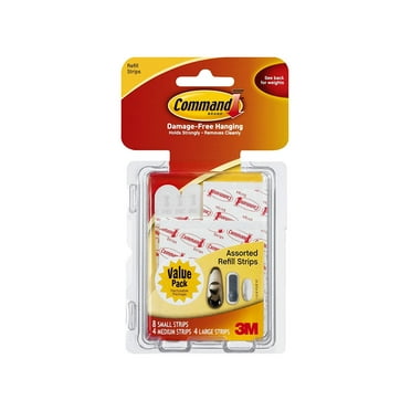 Command Large White Adhesive Refill Strips, 6 Sticky Strips/Pack ...