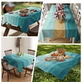 Abstract Teal Ombre Beach Texture Table Cloth 60x60in, Waterproof ...