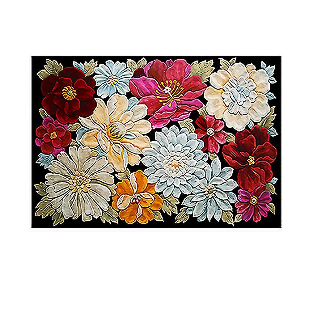 Plant Bathroom Mat Damascus Leaves Golden Green Luxury Mat | Bodega ...