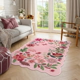 Moynesa 4'x6' Floral Living Room Rugs, Area Rugs 4x6ft Rug for Bedroom ...
