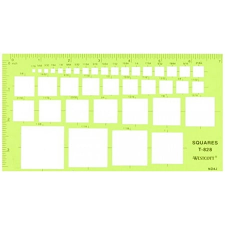 Westcott Square Drafting Template: Green - Walmart.com