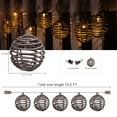 Rattan Solar Lantern, 10 LED Patio String Lights for Garden, Yard ...