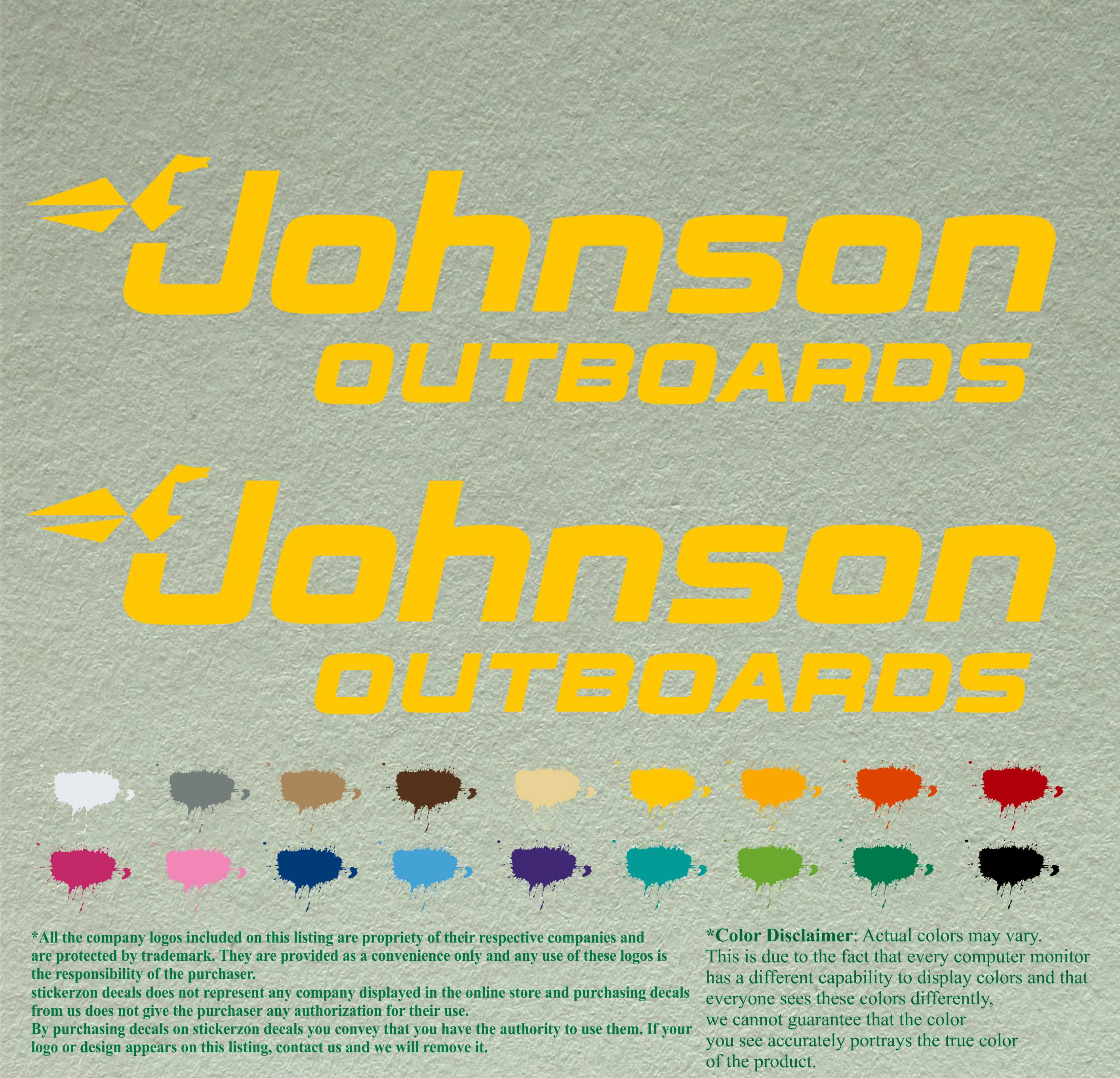 Johnson Boats Compatible Replacement Restoration Decals Vinyl Stickers ...