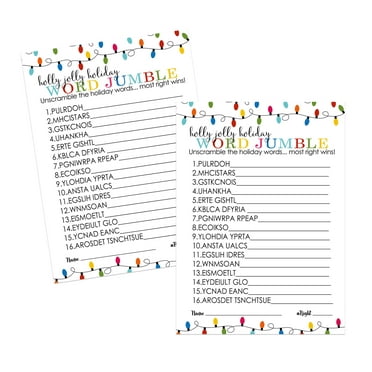 Christmas Trivia Game Cards Version 1 (25 Pack) Festive Holiday Party ...