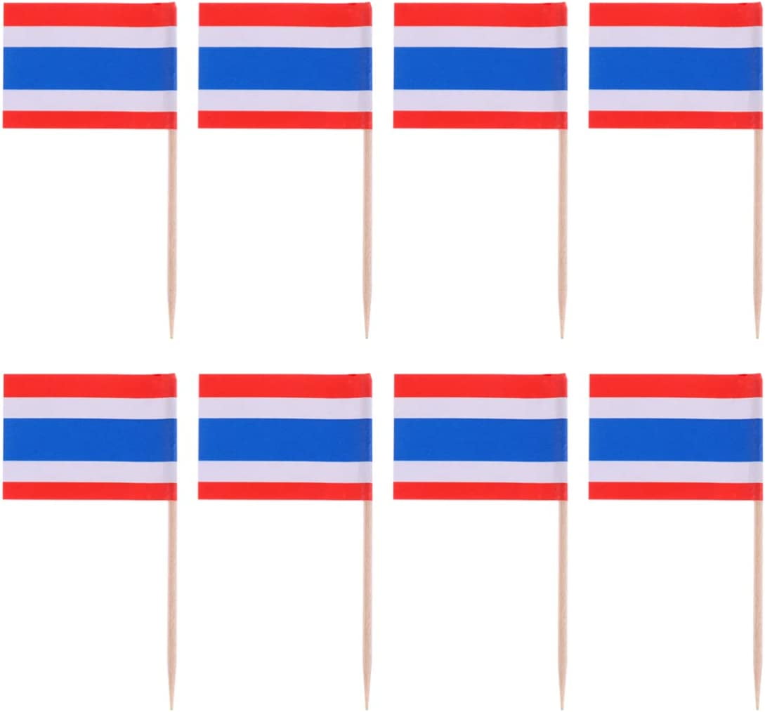USA Soccer Flag 100Pcs Flag Picks Thailand Flag Toothpicks Cupcake ...
