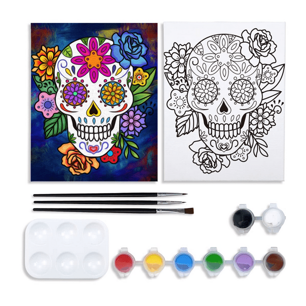 VOCHIC Canvas Painting Kit Pre Drawn Canvas for Painting for Adults ...