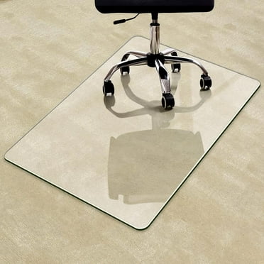 BEAUTYPEAK 36" x 46" Tempered Glass Office Chair Mat for Carpet or Hard ...