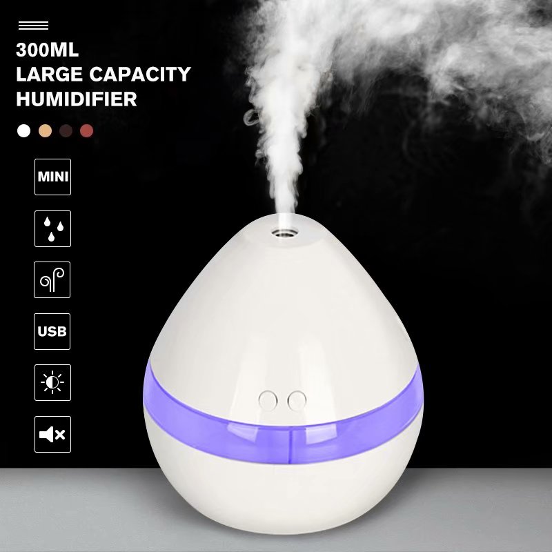 300ML Large Capacity Humidifier with LED Light Aromatherapy Essential ...