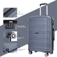 Travelhouse 3 Piece Hardshell Lightweight Suitcase Set, Double Spinner ...