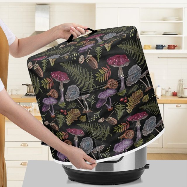 Xoenoiee Mushroom Leaves Print Kitchen Appliance Dust Cover for ...