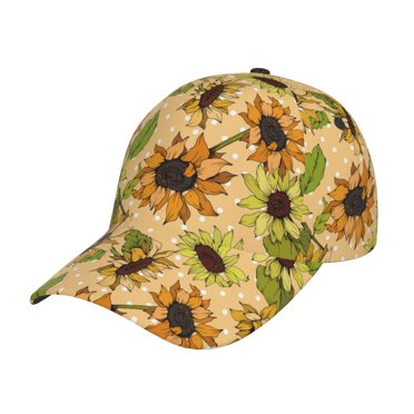 DALIX Daisy Flower Hat Womens Floral Baseball Cap in Black - Walmart.com