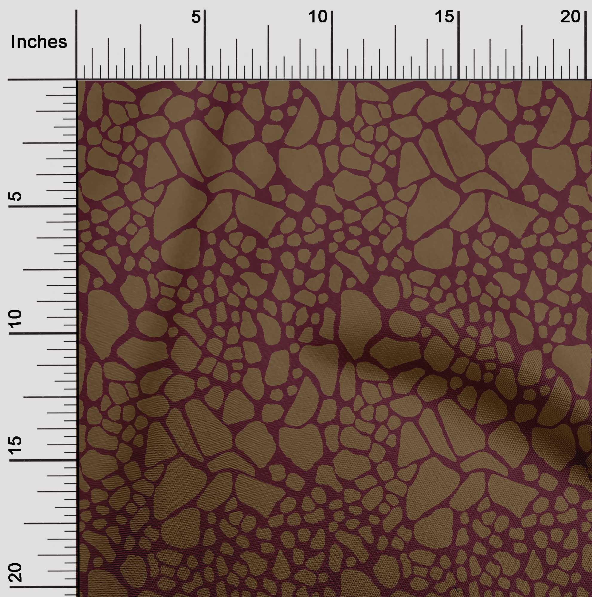 oneOone Silk Tabby Maroon Fabric Giraffe Animal Skin Dress Material ...