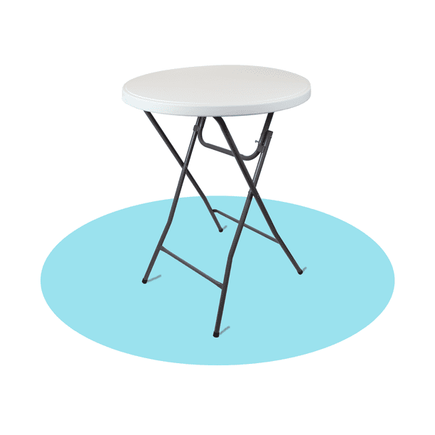 32-Inch Round HighTop White Plastic Bar Height Cocktail Table - Walmart.ca