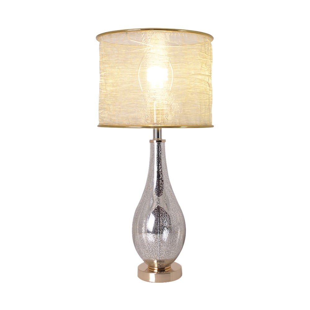 Tulip 28" Table Lamp with Foldable & Translucent Golden Yarn Lampshade ...