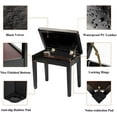 Bonnlo Padded Wooden Piano Bench with Music Storage Keyboard Stool ...