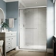 "Sunny Shower Frameless Sliding Shower Doors 44-48"" W x 72"" H Polished Chrome Finish with ...