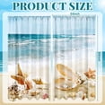 2 Pcs Summer Curtains for Living Room Ocean Beach Shell Starfish ...