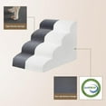 4-Step Pet Stairs for Dogs High Bed, Soft Foam Dog Steps with Non-Slip ...