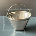 CIYISON Hygienic 304 Stainless Steel Coffee Filter Practical Cone Shape ...