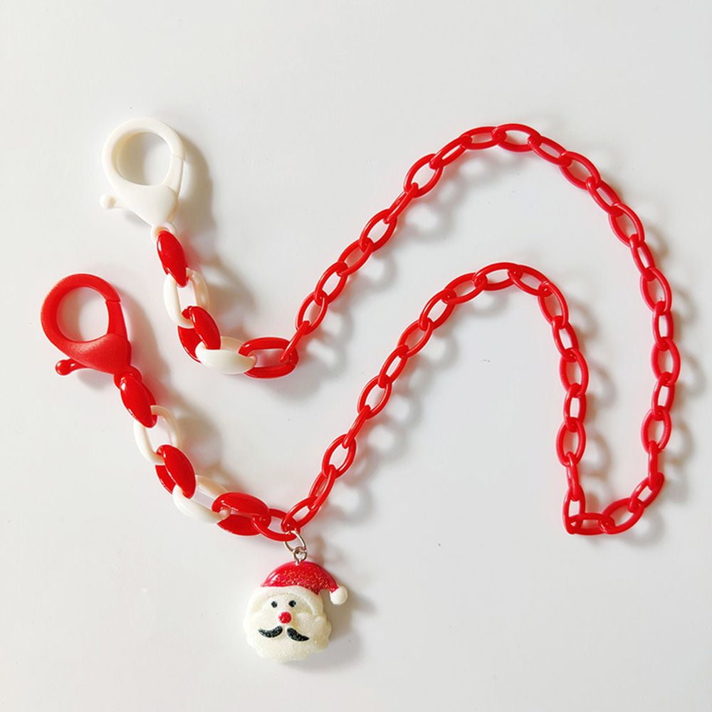 Cute Neck Decoration Cartoon Mask Rope XMAS Pendant Santa Claus ...