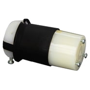 Leviton 000-515CR-000 3 Wire Rubber Grounding Connector, 15Amp, Black ...