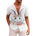 Easter Button Up Shirt for Men Short Sleeve Tops Funny Easter Eggs ...
