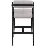 Meridian Furniture Stryker Taupe Boucle Fabric / Vegan Leather Stool ...