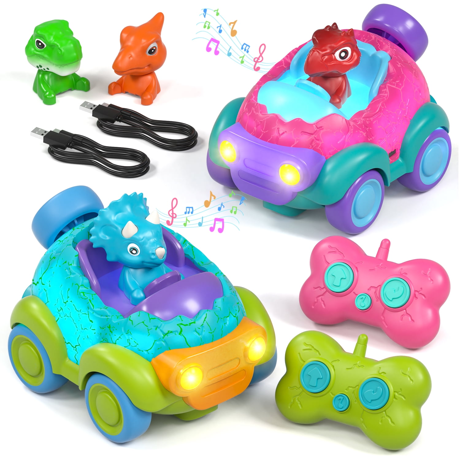 Click here for Oroliving 2 Pack - Dinosaur Remote Control Car For... prices