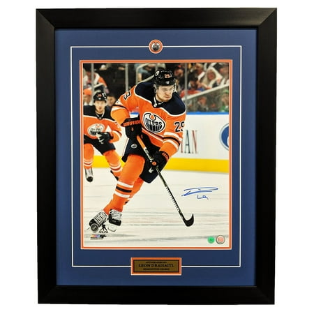 Leon Draisaitl Edmonton Oilers Signed Orange Crush 26x32 Frame ...