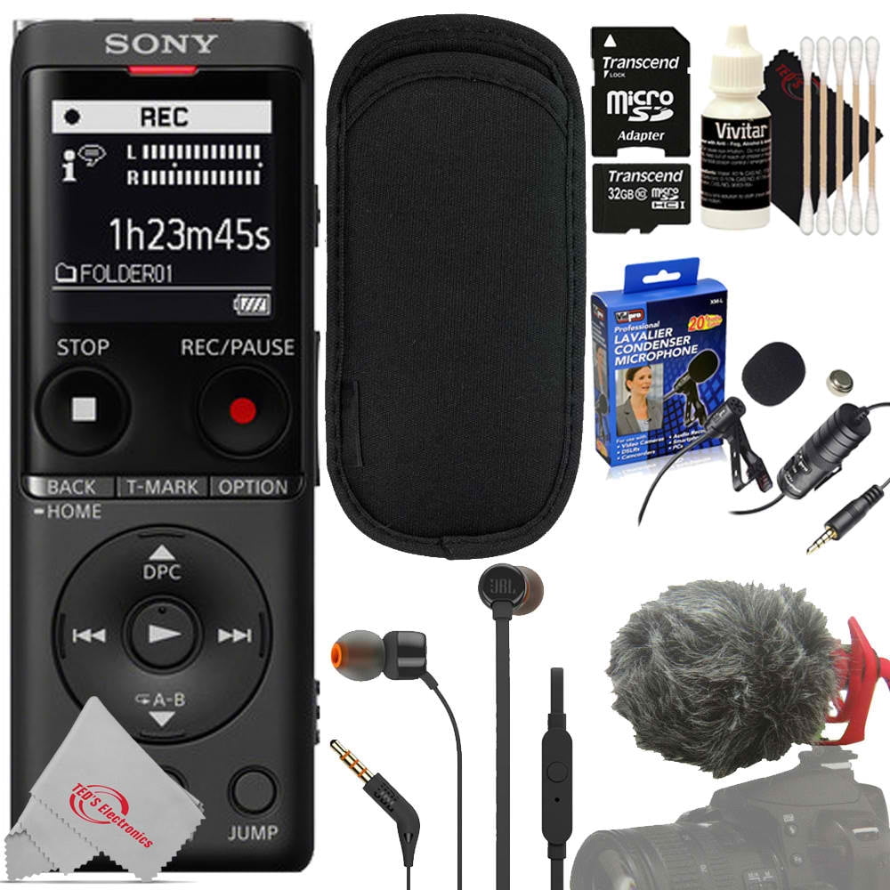 Sony UX570 Digital Voice Recorder (Black) + Professional Lavalier ...