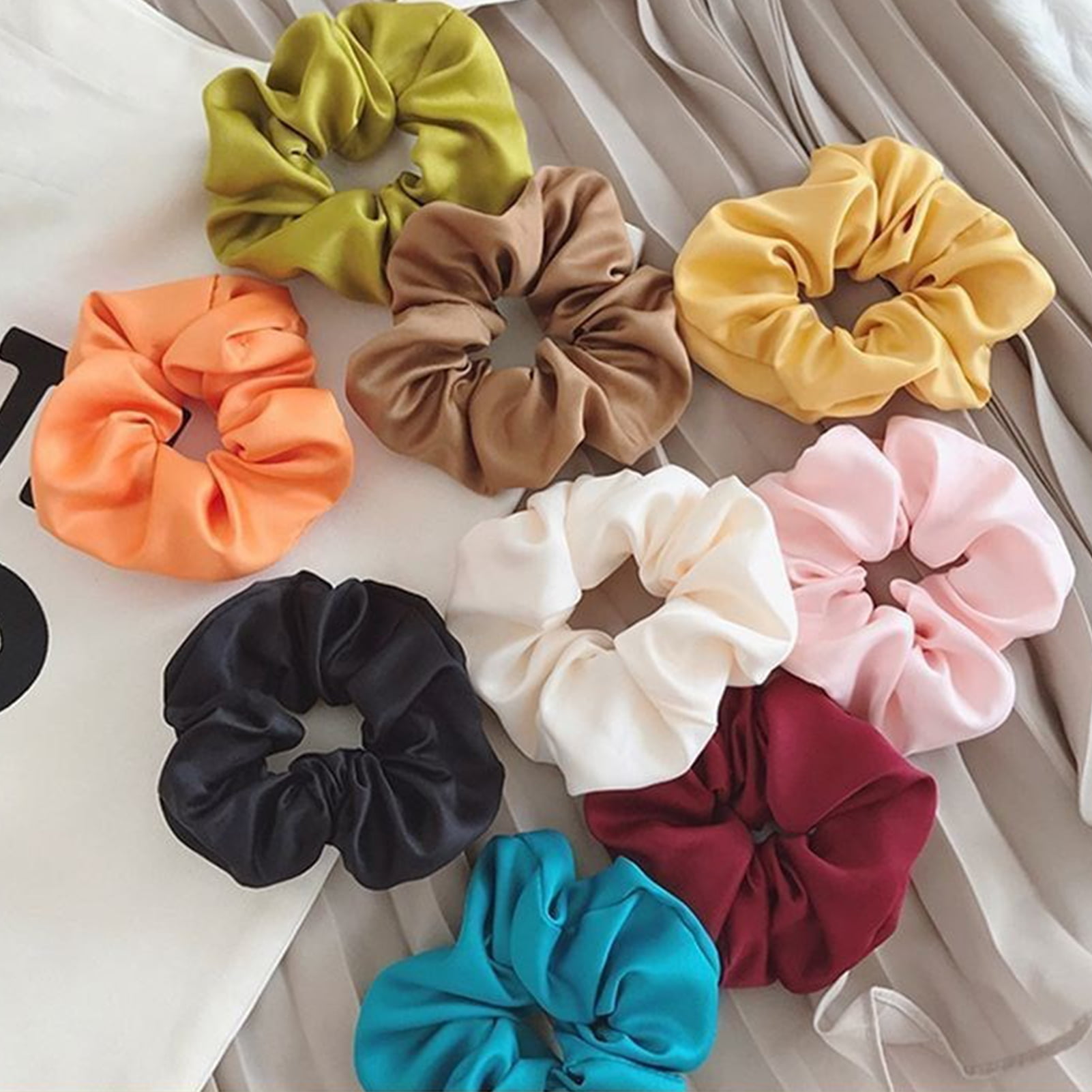 Jiaroswwei Hair Ring French Style Retro Cloth Stretchable Women Hair ...