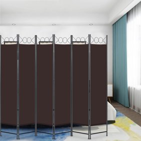 6 ft. Tall Plain Brown Cardboard Privacy Screen Room Divider - 6 Panel ...